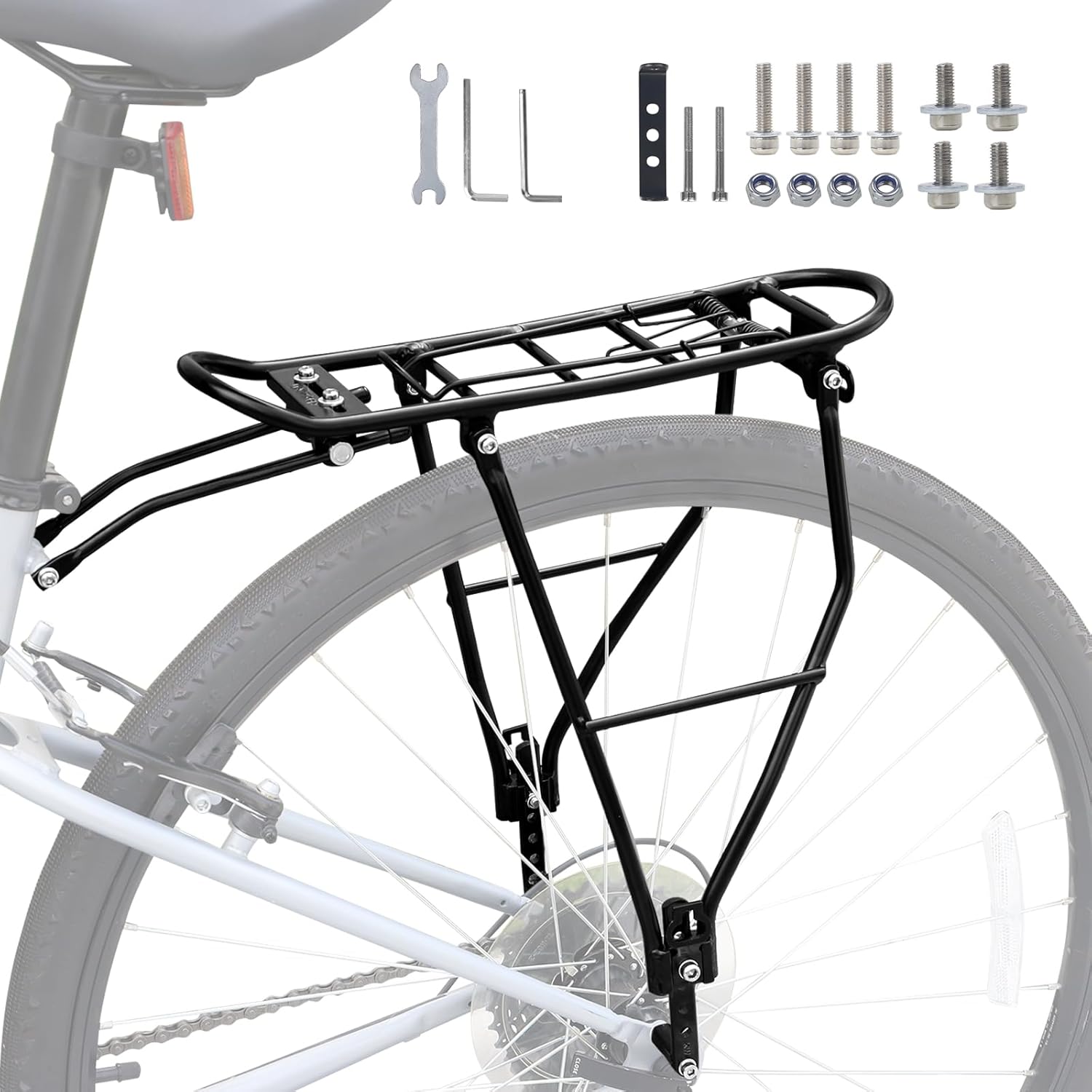 Amazon.com : Rear Bike Rack Bike Cargo Racks Lightweight Alloy ...