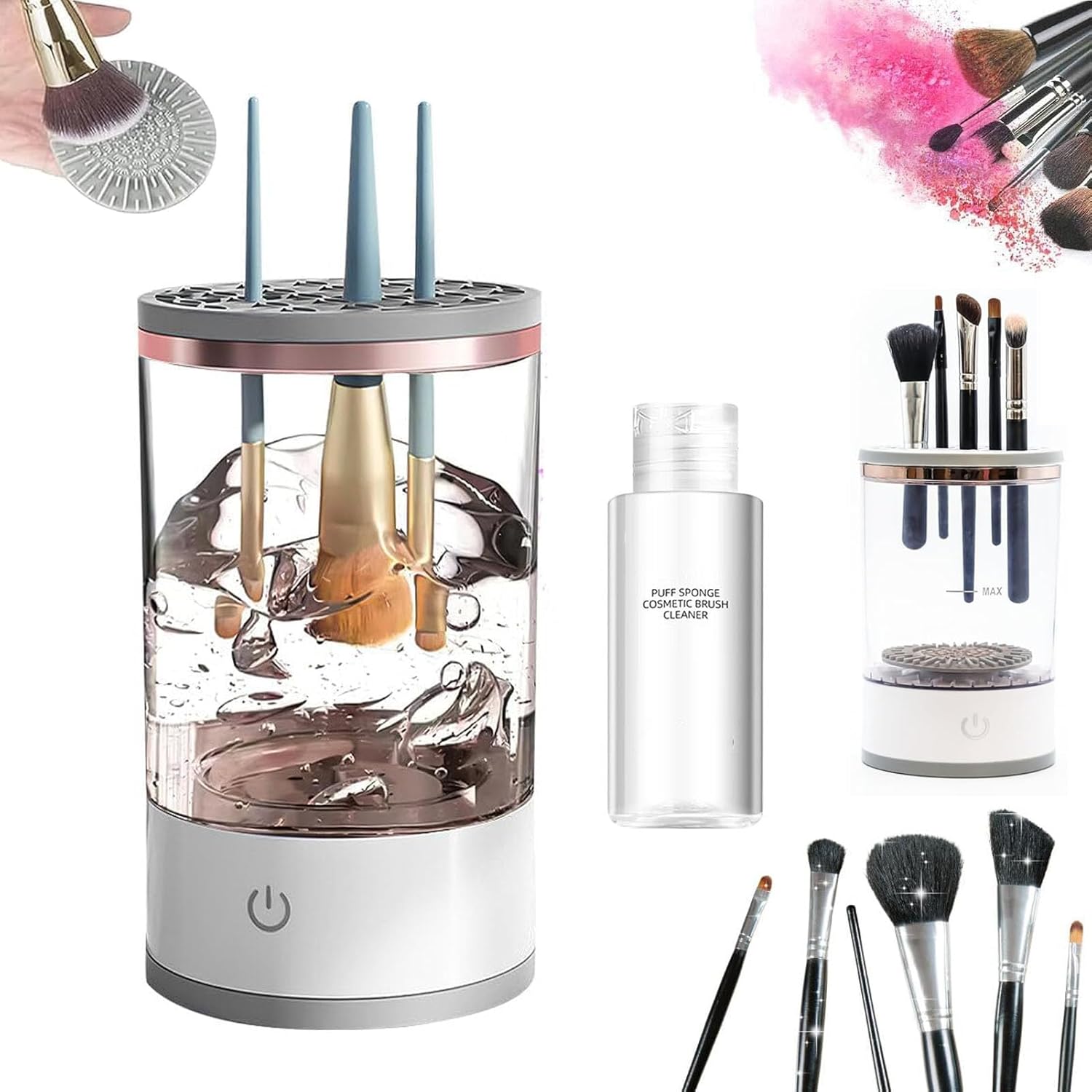Amazon.com: Anyangjia Electric Makeup Brush Cleaner, Cosmetic Brush ...