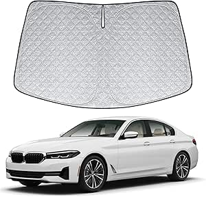 Amazon.com: Foldable Sun Shade Windshield Compatible with BMW 5 Series ...