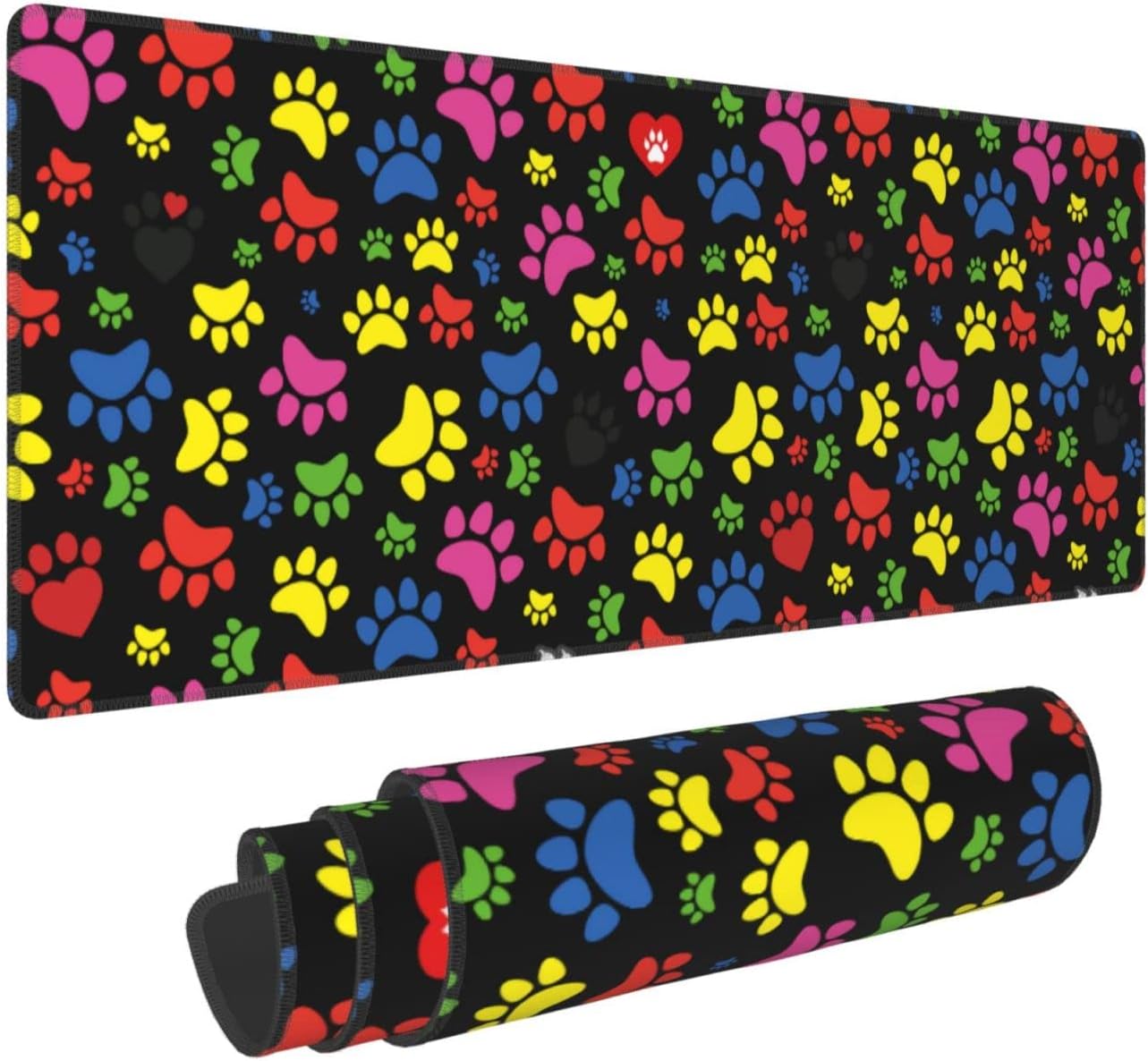 Amazon.com : Dog Paws Large Gaming Mouse Pad Extended Keyboard Big ...