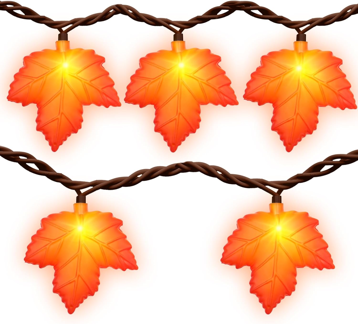 Amazon.com: Thanksgiving Decor Maple Leaf String Lights, 8.5 FT 3D ...