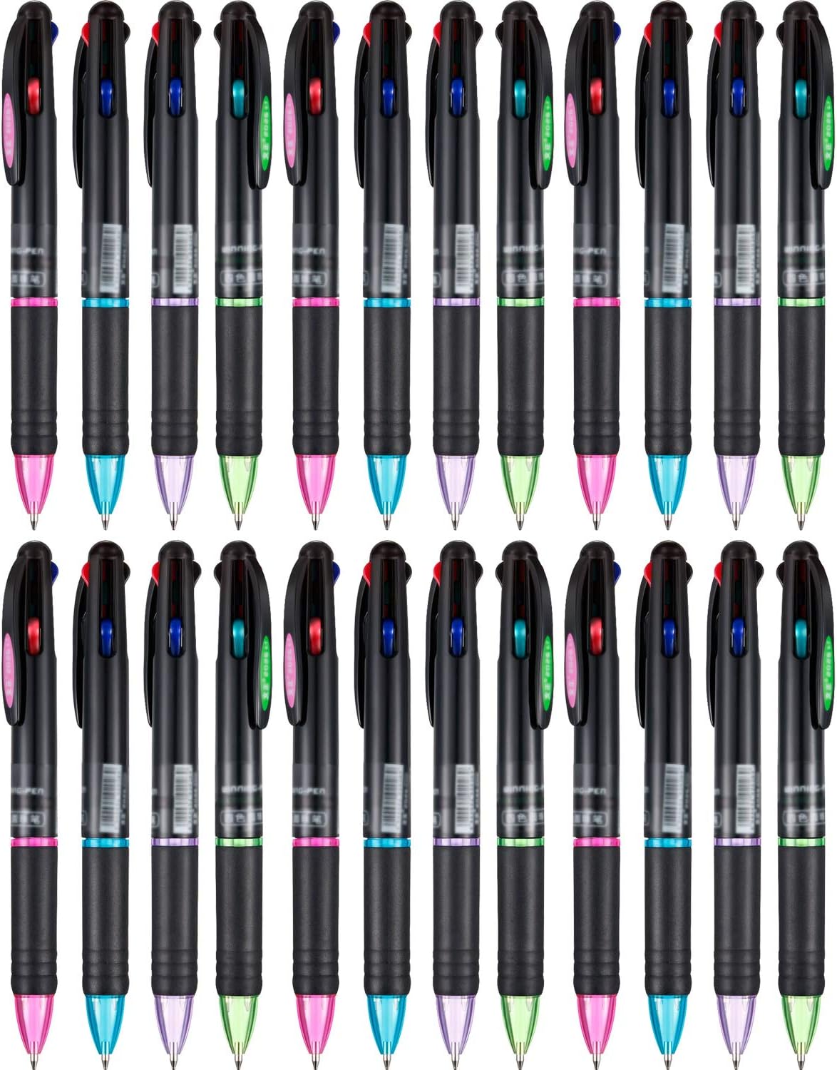 Amazon.com : MINAGOO 24 Pack 0.7 mm 6-in-1 Multicolor Retractable ...