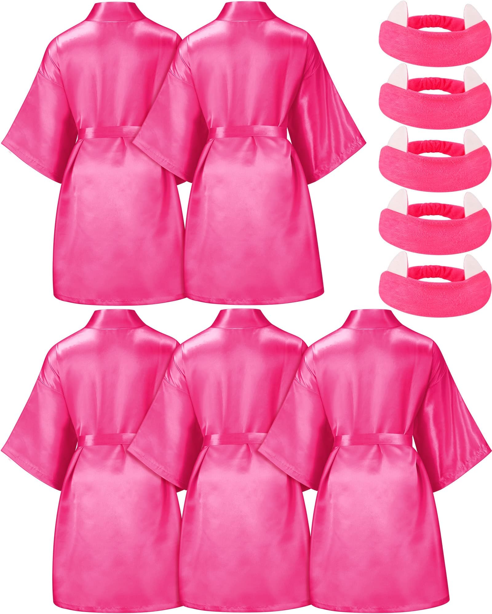 Amazon.com : Jecery 18 Pcs Spa Party Supplies for Girls 6 Satin Kimono ...