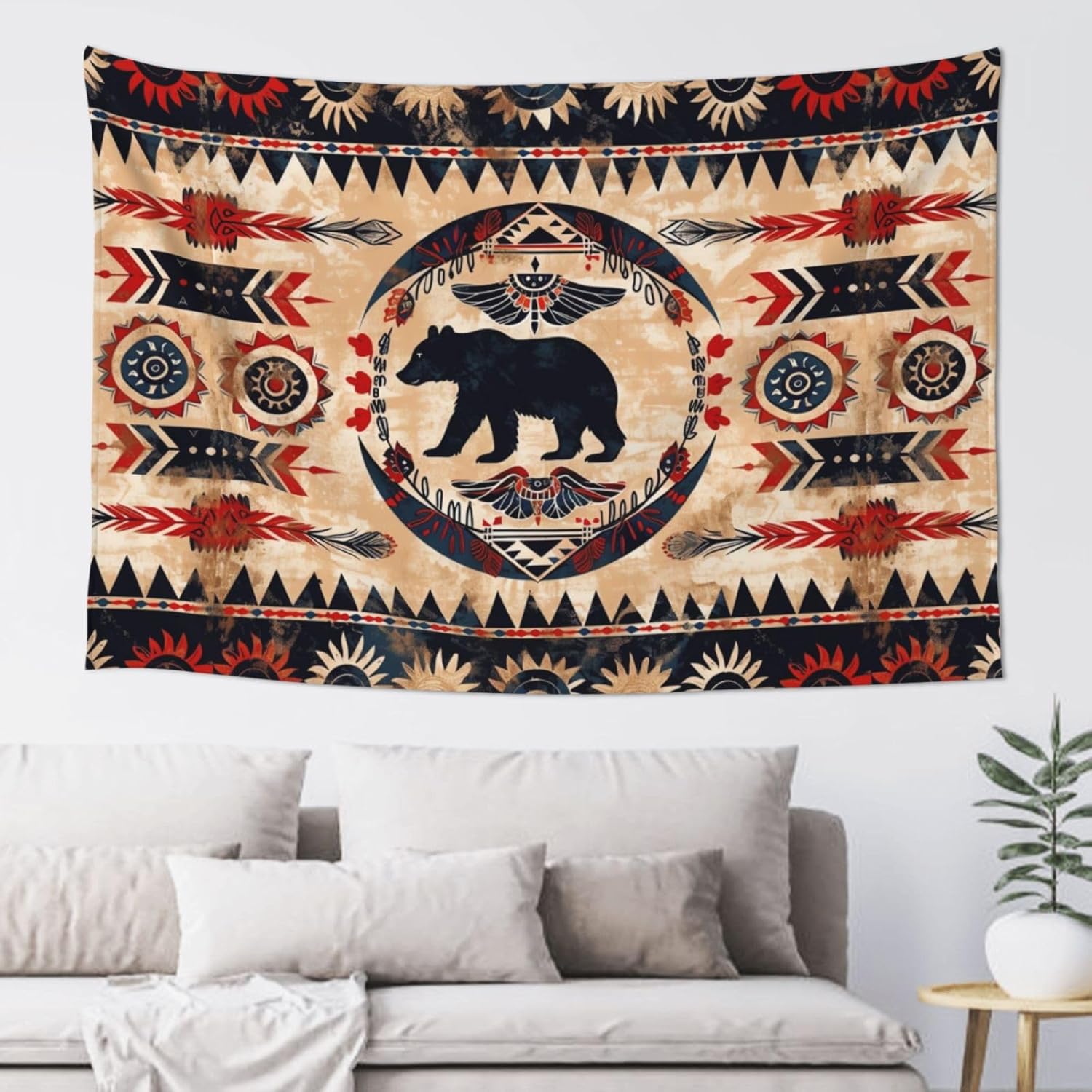 Amazon.com: AZIYFBR Vintage Bohemian Tapestry for Bedroom Living Room ...