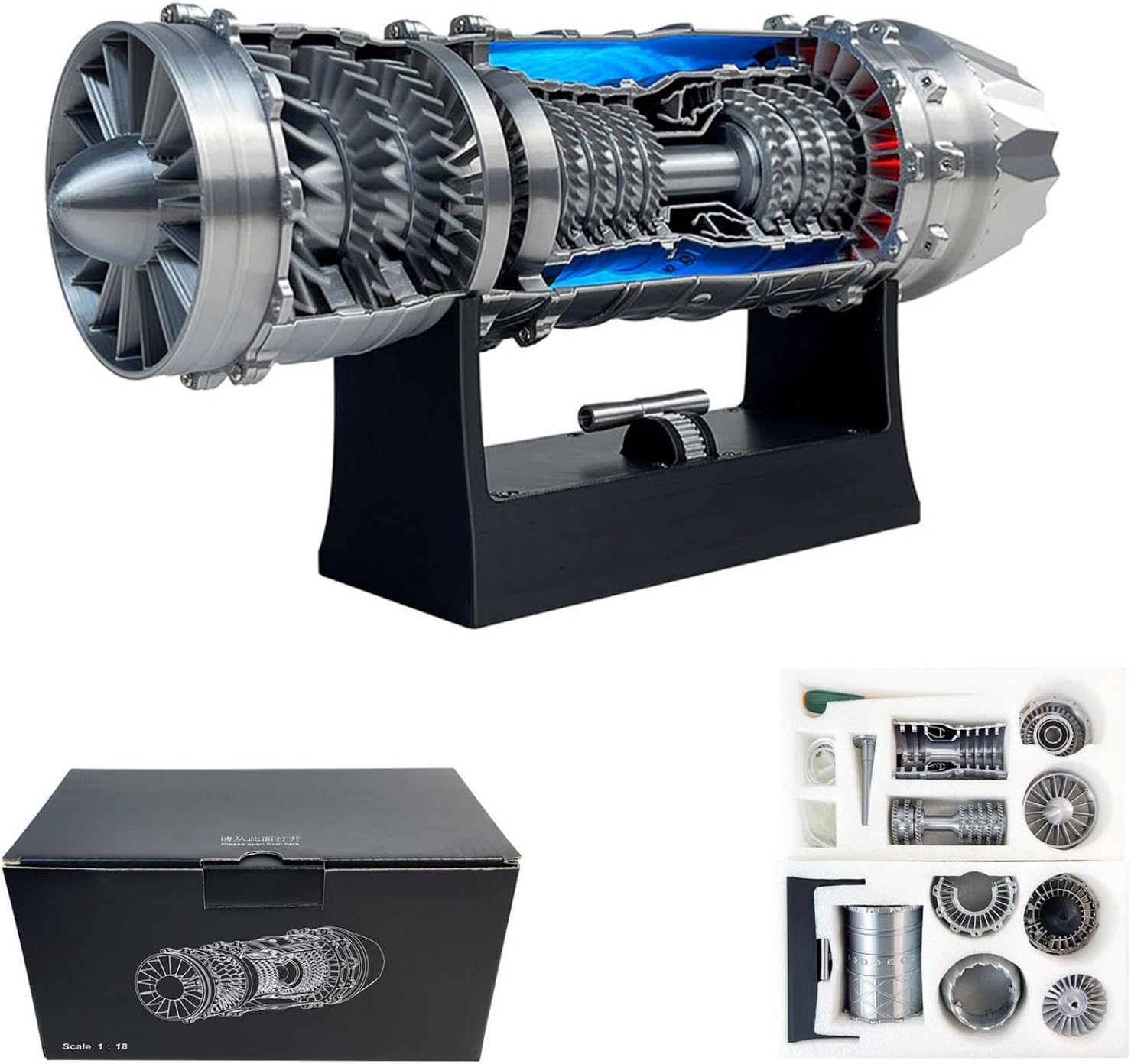 Amazon.com: Hardcore J-35A Fighter Jet Turbine Engine Model Kit for ...