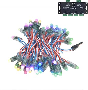 Amazon.com: ALITOVE 50pcs DC 12V WS2811 RGB LED Pixels Light ...