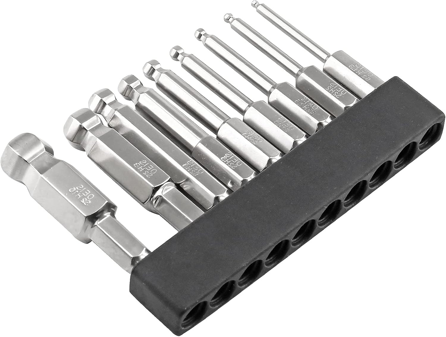 LDEXIN 9Pcs Ball End Hex Head Screwdriver Bits Set, 1.5mm 2mm 2.5mm 3mm ...