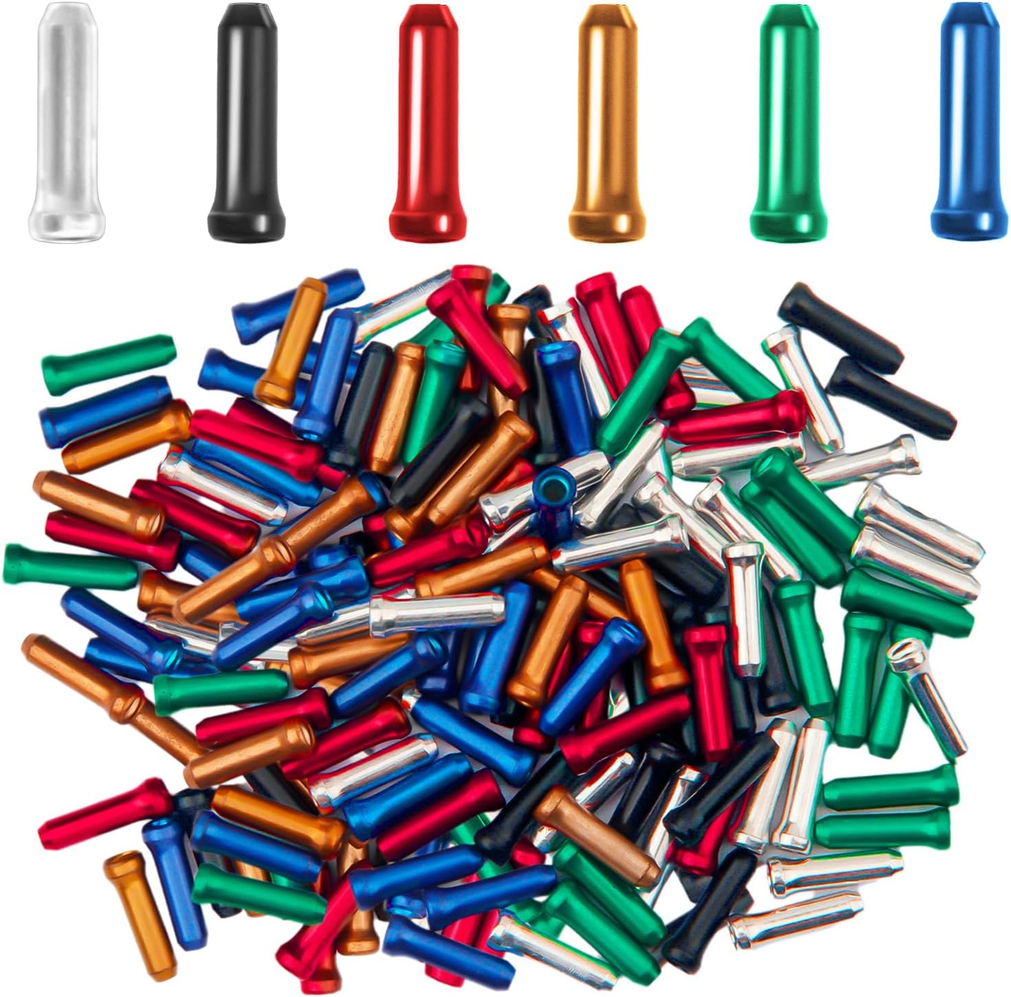 Amazon.com: 100PCS Bike Cable End Caps, 6 Color Bicycle Cable End Caps ...