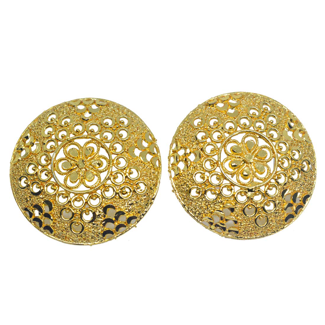 Srijacollections Bengali Women's Ethnic Alloy Golden Big Size Pasha Ear ...