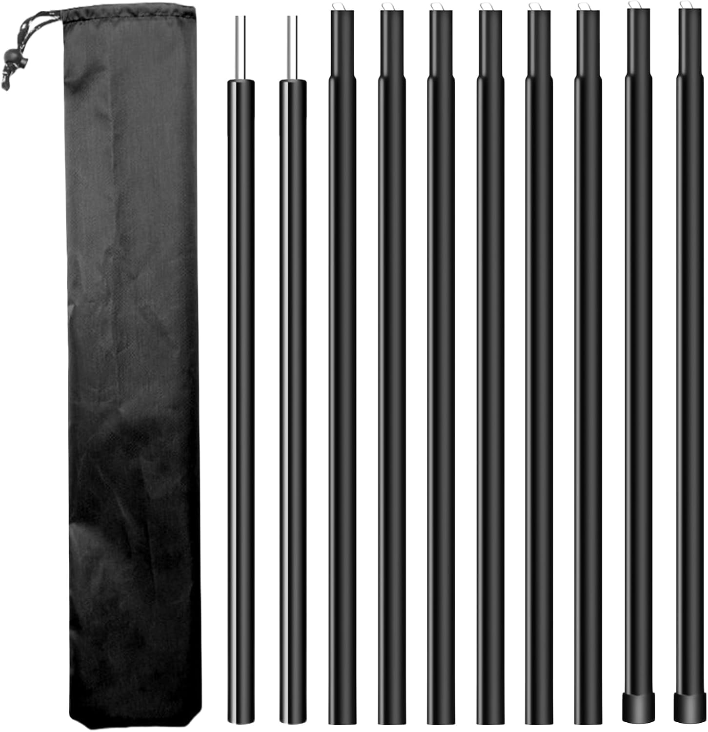 Vaileal Tent Tarp Poles Set of 2, Awning Poles Beach Shelter Poles ...