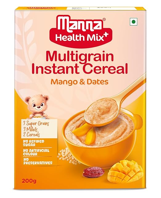 Manna Health Mix Instant Multigrain Cereal, Mango, Banana and Dates ...