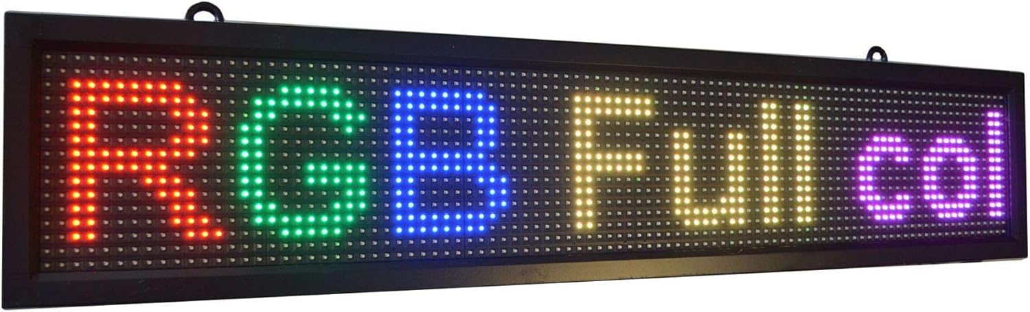 LED display with WIFI FULL color sign 40" x 8" with high resolution P10 ...