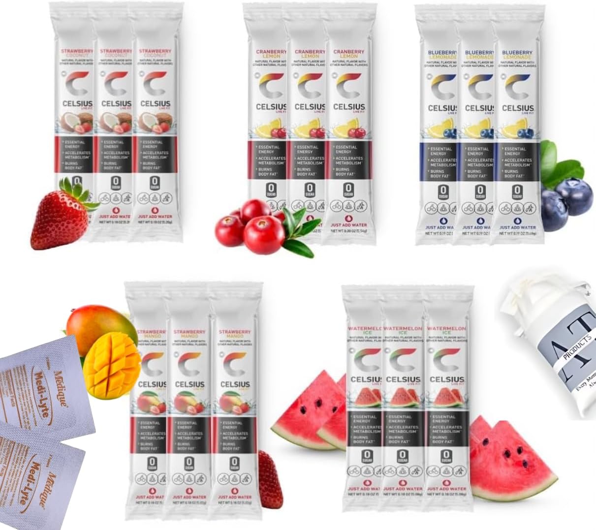 Amazon.com : CELSIUS HEAT On-the-Go Performance Energy Powder Stick ...