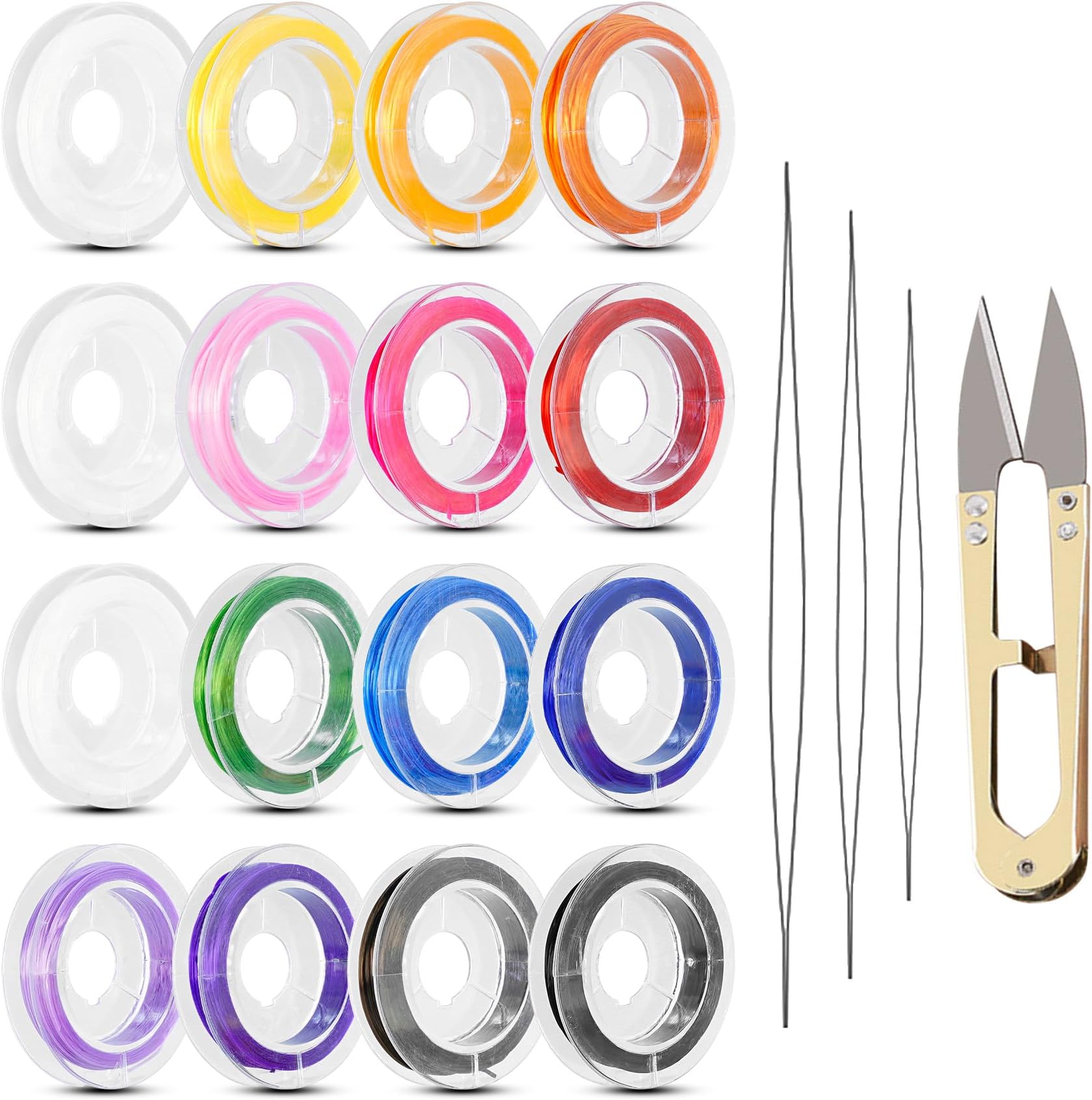 Amazon.com: 10 Roll Elastic String for Bracelet, 10 Color 1.0mm String ...