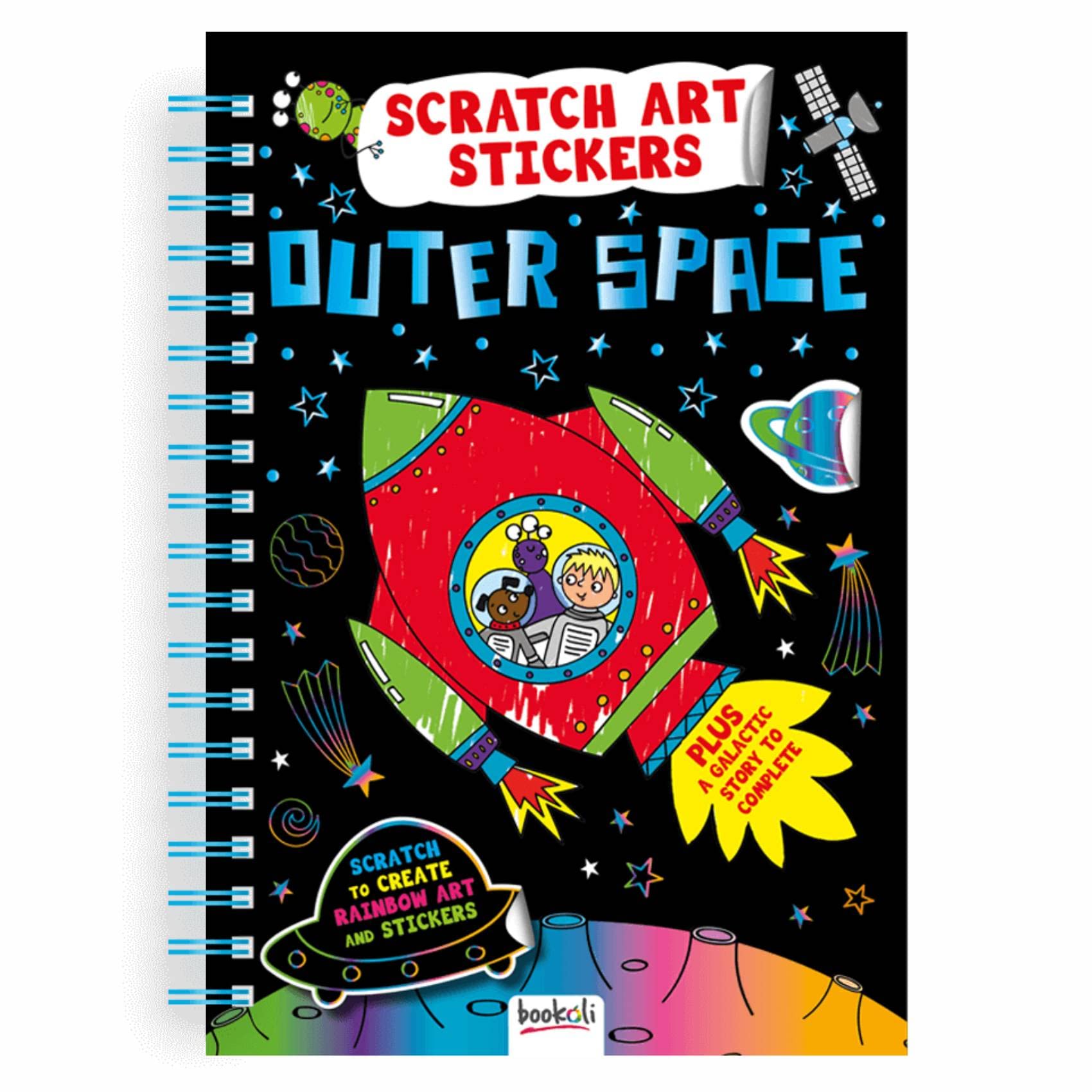 Bookoli - Scratch Art Stickers Outer Space - Scratch Art Sticker ...