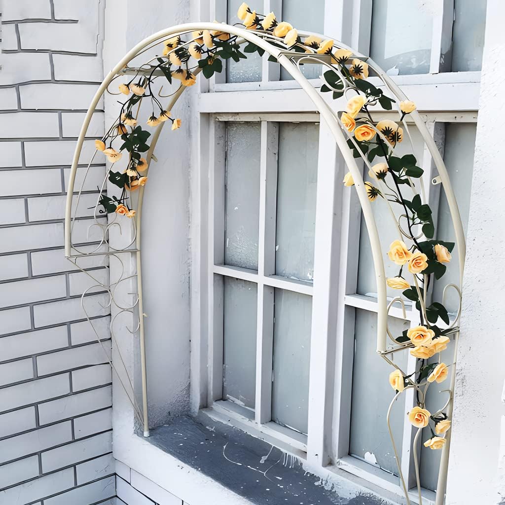 GDFENDU Metal Garden Arbor Trellis Plant Support,Wall Mounted Garden ...