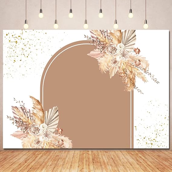Amazon.com : Boho Backdrop for Baby Shower Birthday Decorations ...
