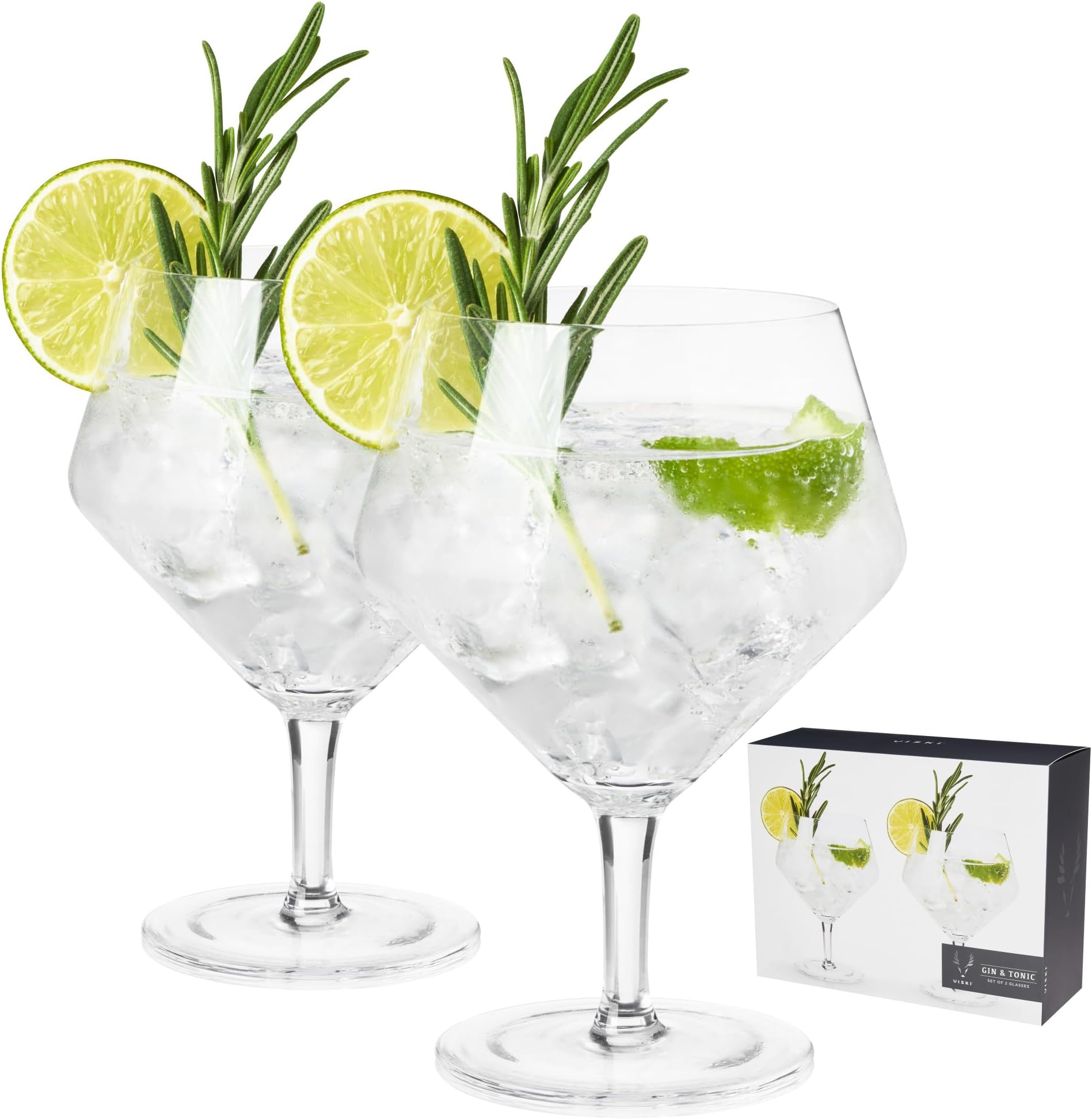 Cristar Ginebra Juego de 6 Copas de Vidrio para Gin Cocktail : Amazon ...