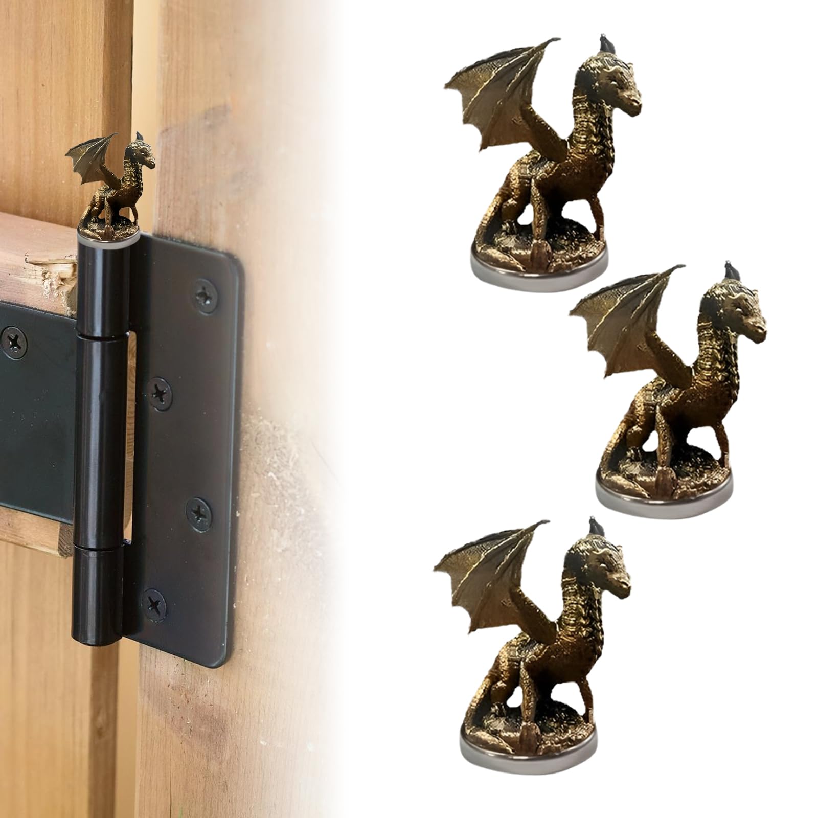 Door Hinge Topper 3PCS Brass Small Squirrel Hinge Heads Decorative ...