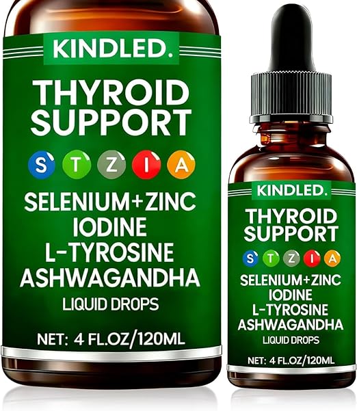 Amazon.com: Kindled Thyroid Support Drops | Selenium Zinc Iodine L ...