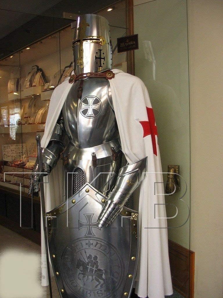 Amazon.com: Medieval Wearable Knight Crusader Full Suit of Armour ...