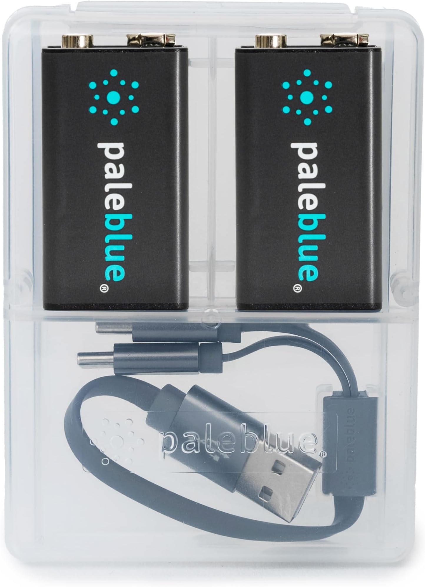 Amazon.com: Rechargeable 9V Smart Batteries with USB Charger by Pale ...