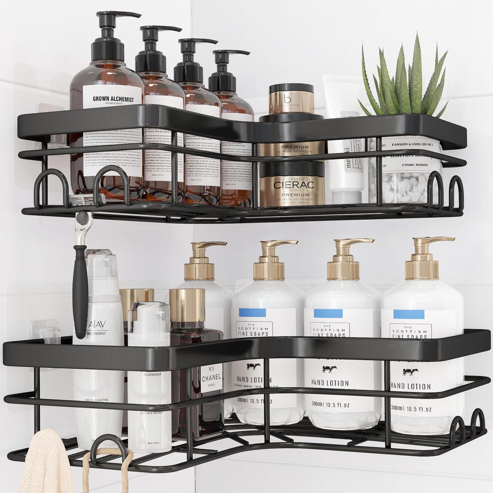 Amazon.com: Sakugi Corner Shower Caddy - 2 Pack, Adhesive Shower ...