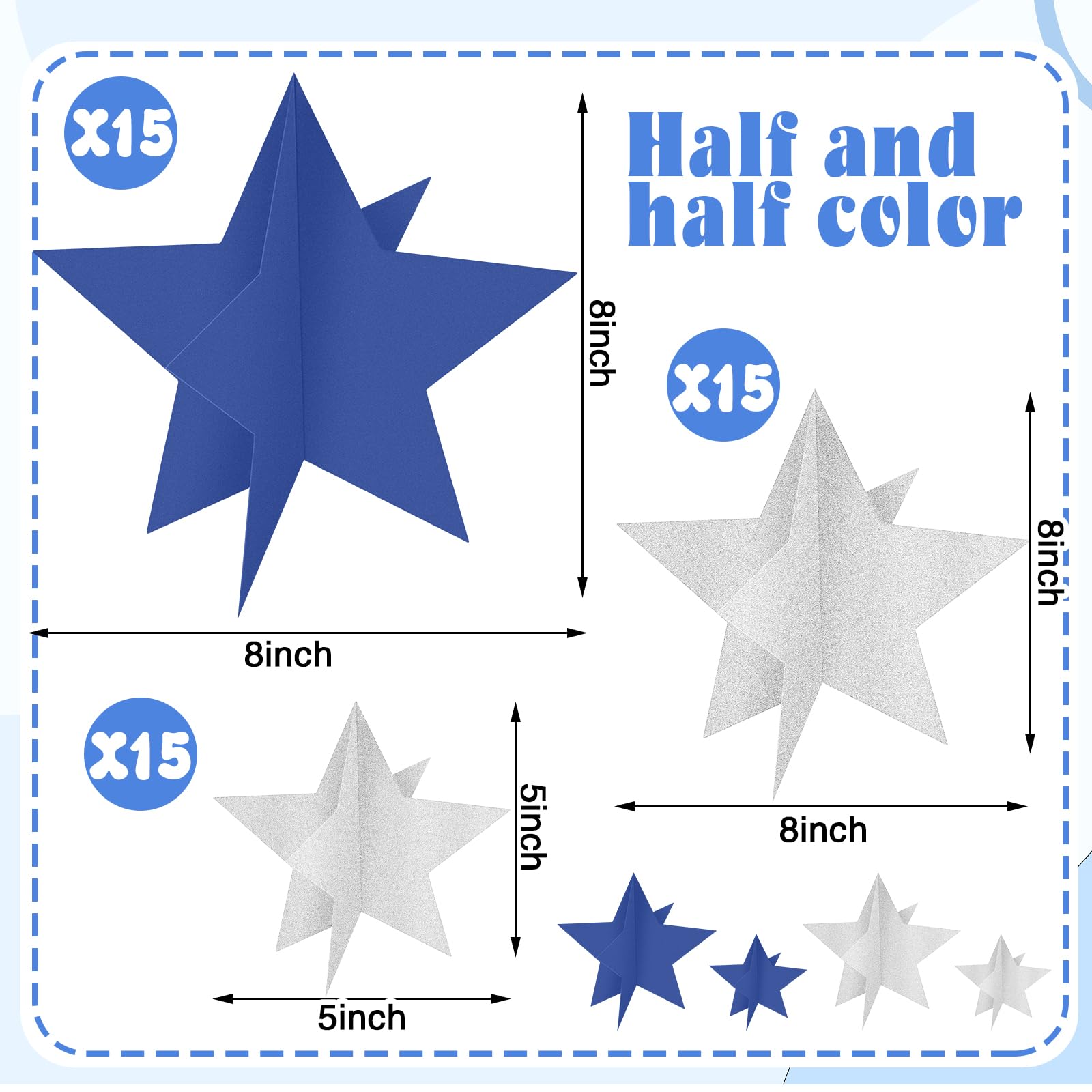 Snapklik.com : Sinload 45 Pcs 3D Star Centerpiece Movie Night ...