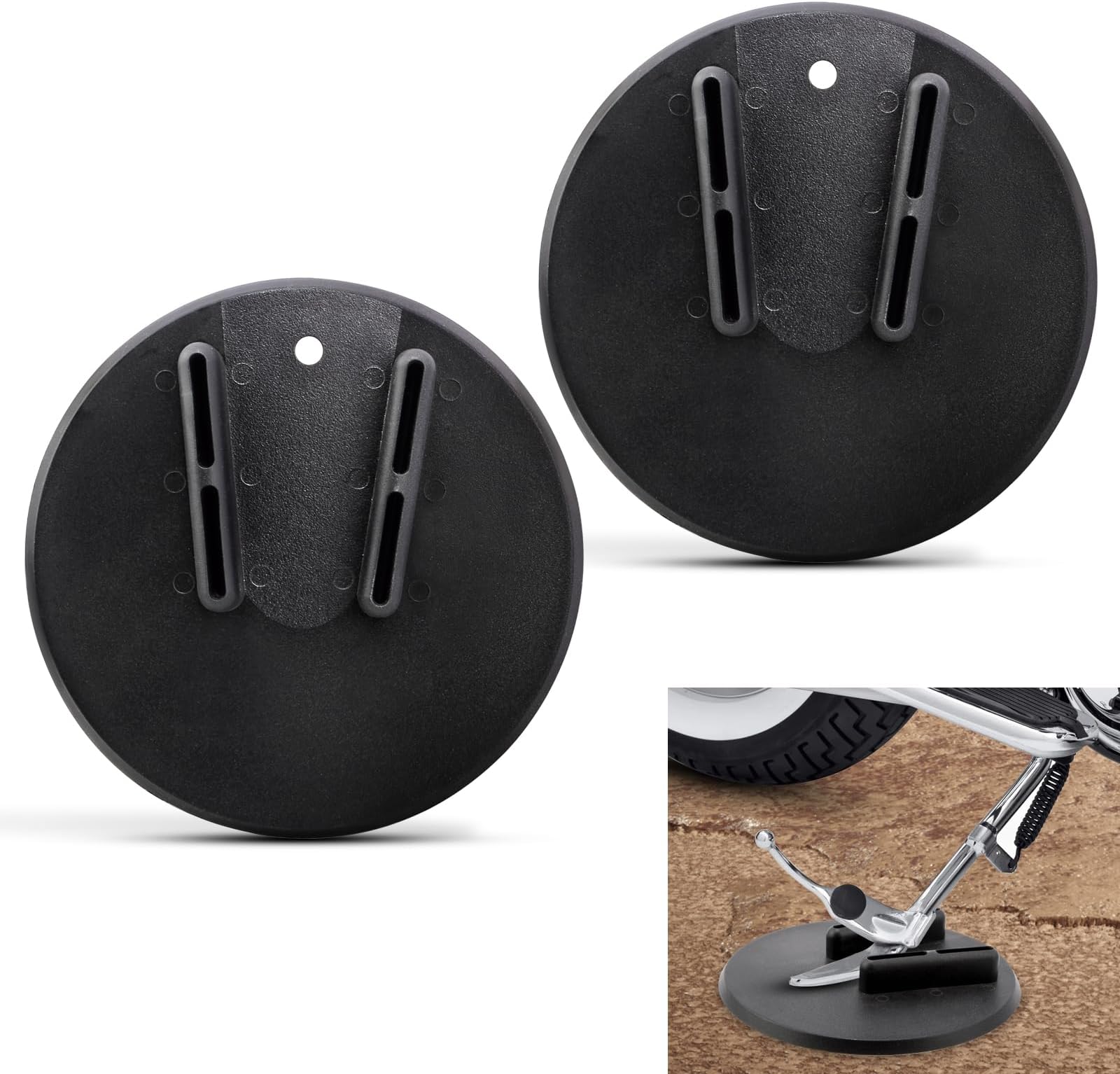 Amazon.com: WOWTK Pair Motorcycle Accessories Universal Kickstand Plate ...