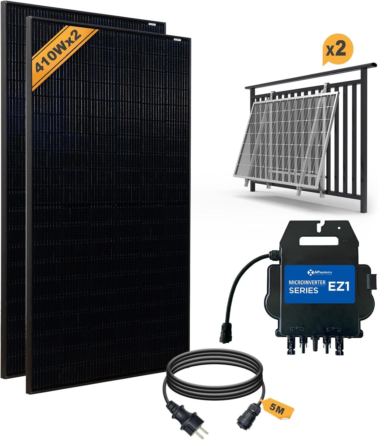 enjoy solar APsystems® Balcony Power Station Set Micro Inverter EZ1-M ...