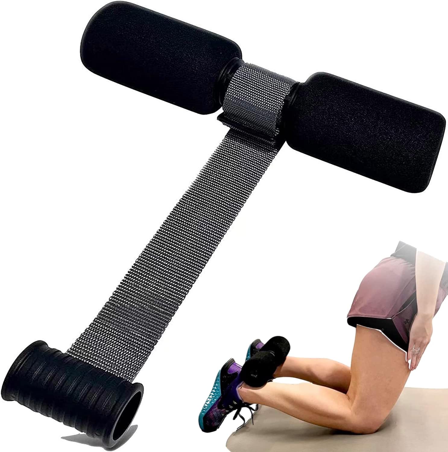 Nordic Curl, Crossed Carbon Fiber Hamstring Curl Strap, 10 Second Setup ...