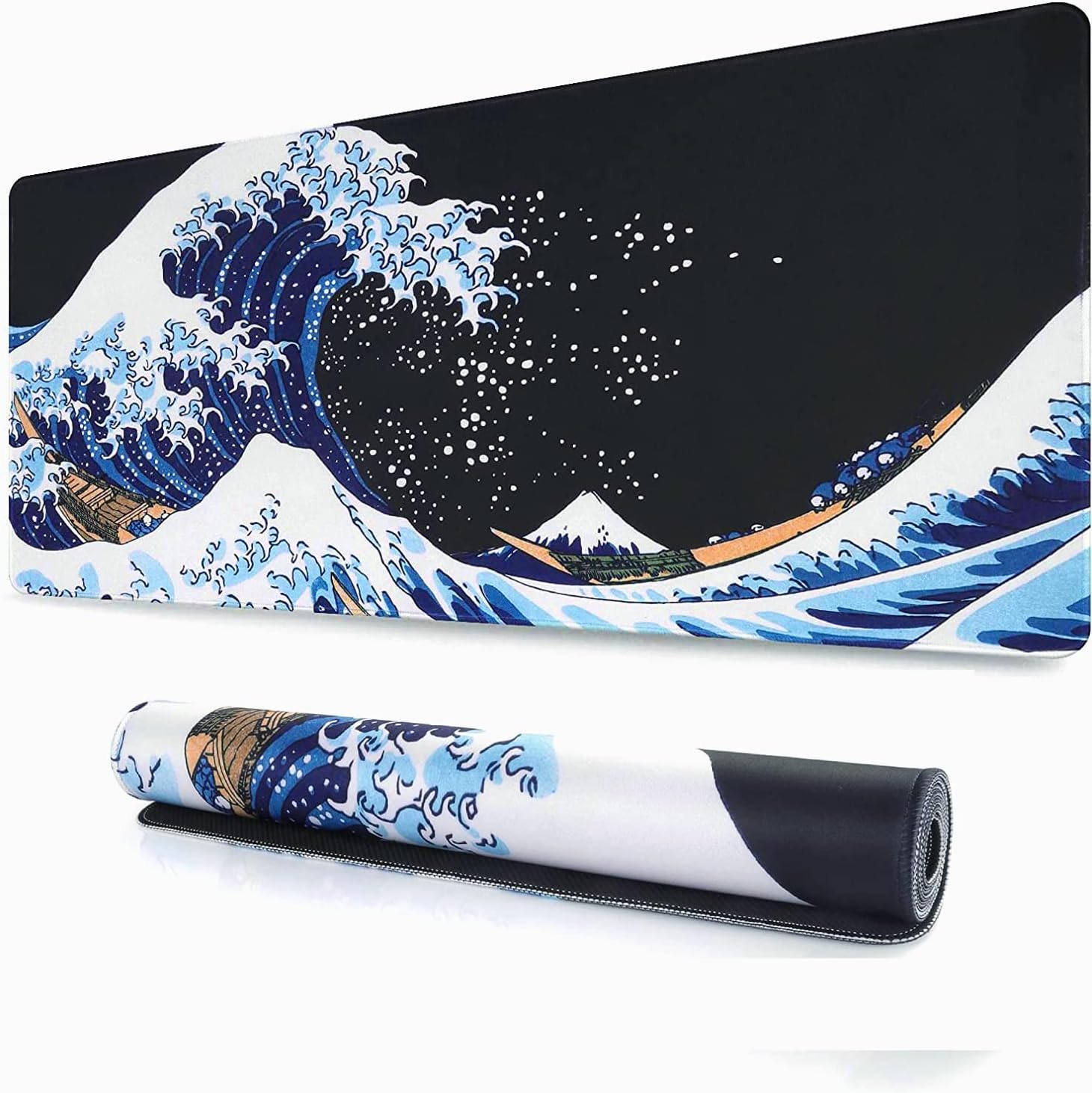 Gaming Mouse Pad Black and White Cherry Blossom XXL XL Large Mat Long ...