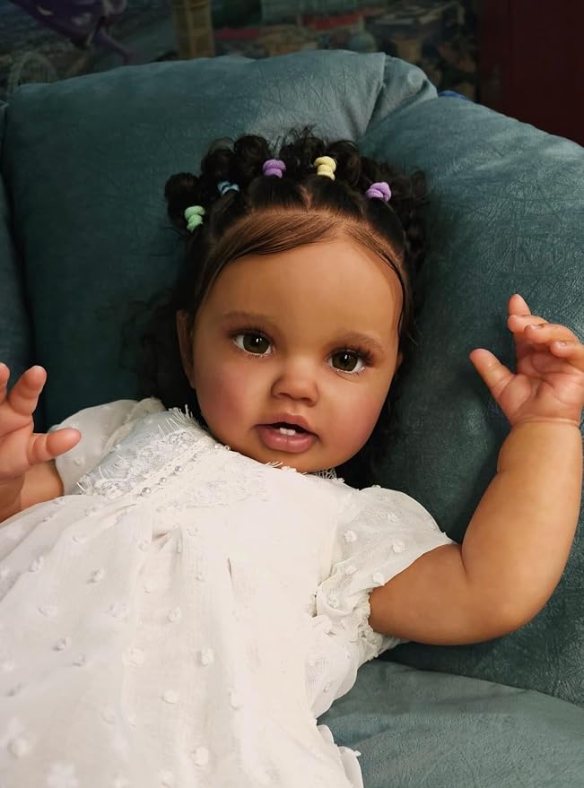 Amazon.com: KOKOMANDY Lifelike Reborn Baby Dolls 24 Inch Dark Skin ...