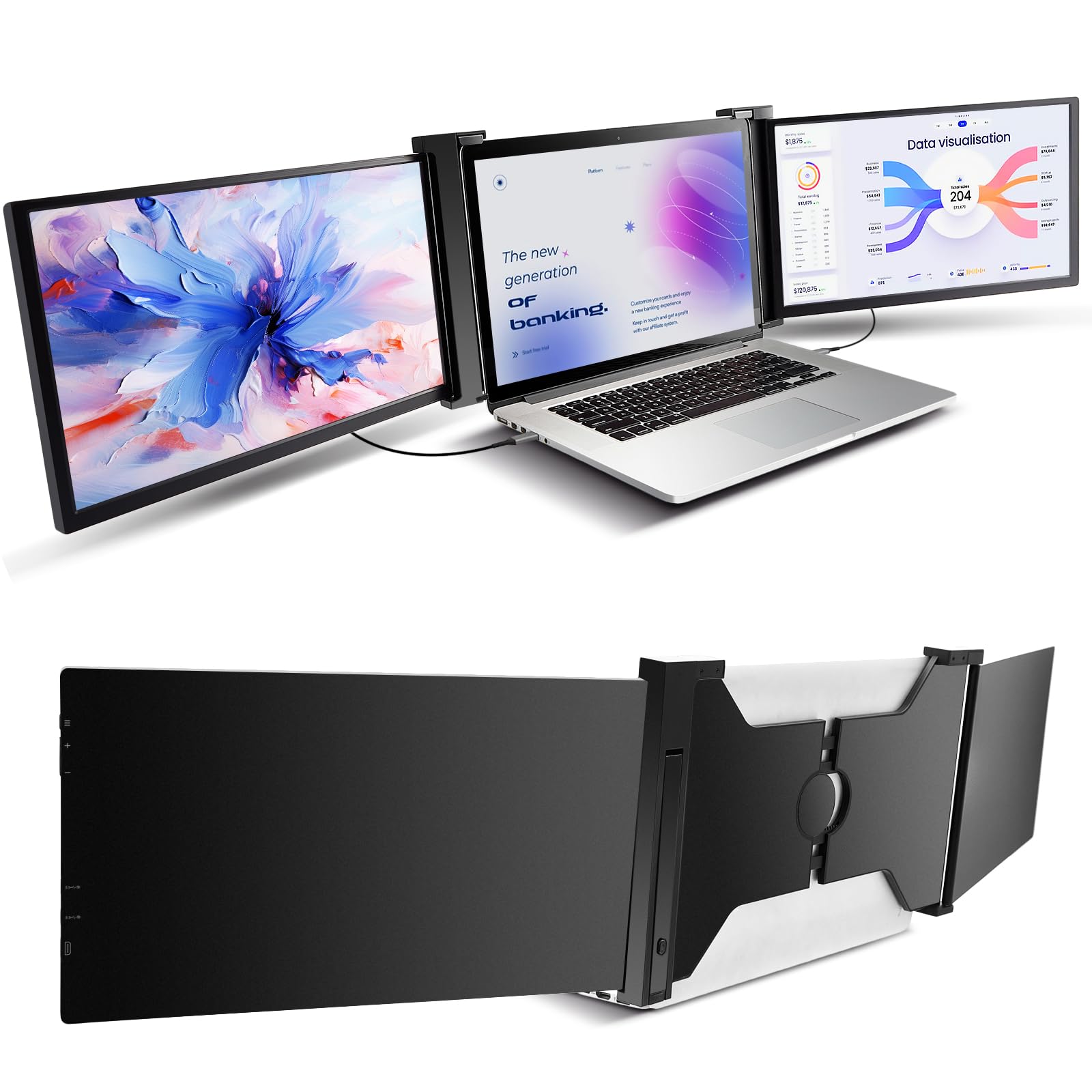 Amazon.com: FKA Laptop Screen Extender, 15.6" Triple Portable Monitor ...