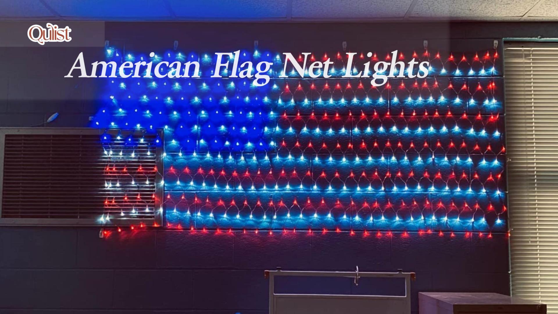 American Flag Net Light Set Flag Net Lights