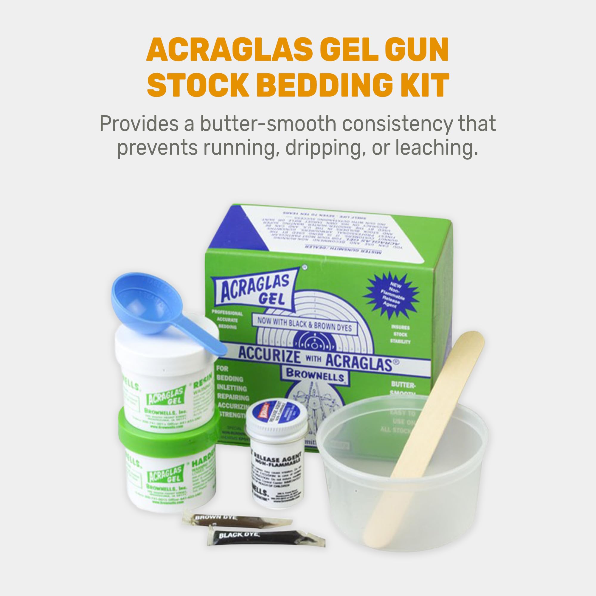 Snapklik.com : Brownells ACRAGLAS Gel Glass Bedding Epoxy Compound Kit ...