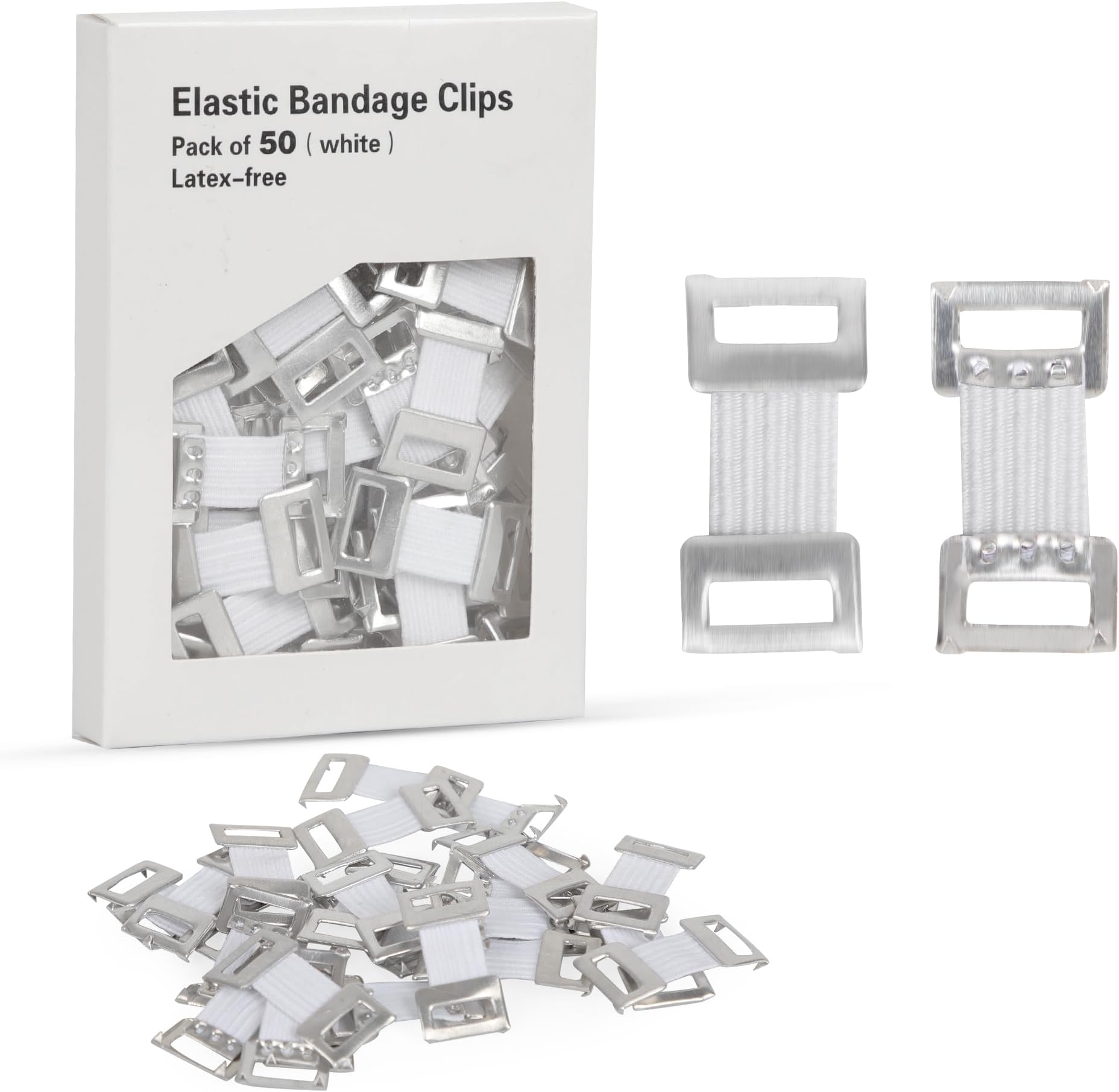 Amazon.com: ORIENTOOLS 50-Pack Elastic Bandage Clips, Stretch Bandage ...