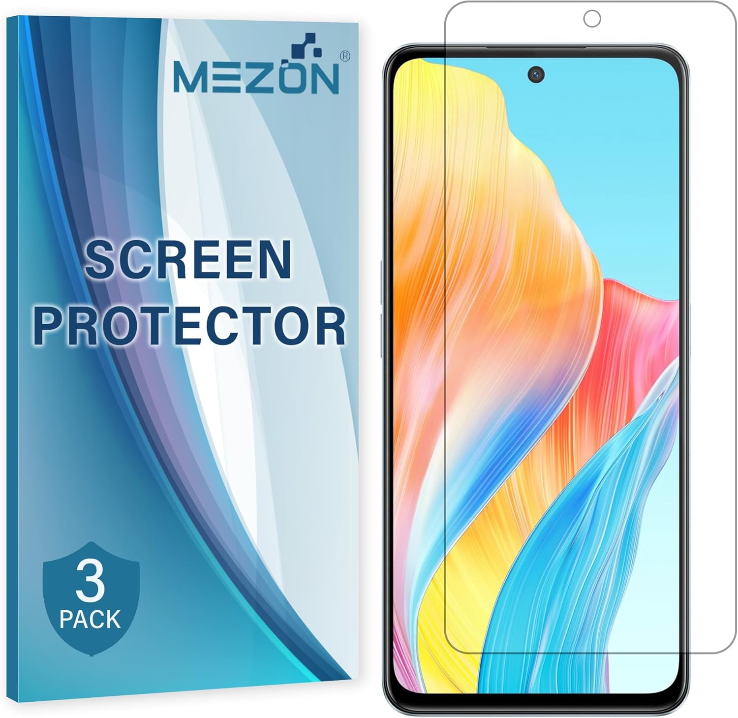 MEZON [3 Pack] Anti-Glare Matte Screen Protector Film for OPPO A58 4G ...