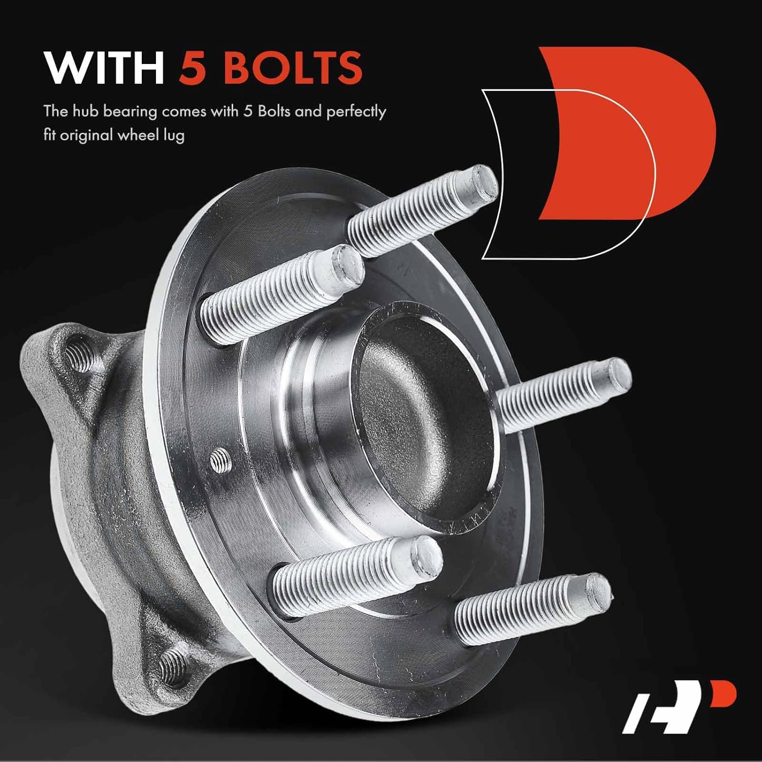 A-Premium 2 rodamientos de rueda trasera y conjunto de cubo compatible ...