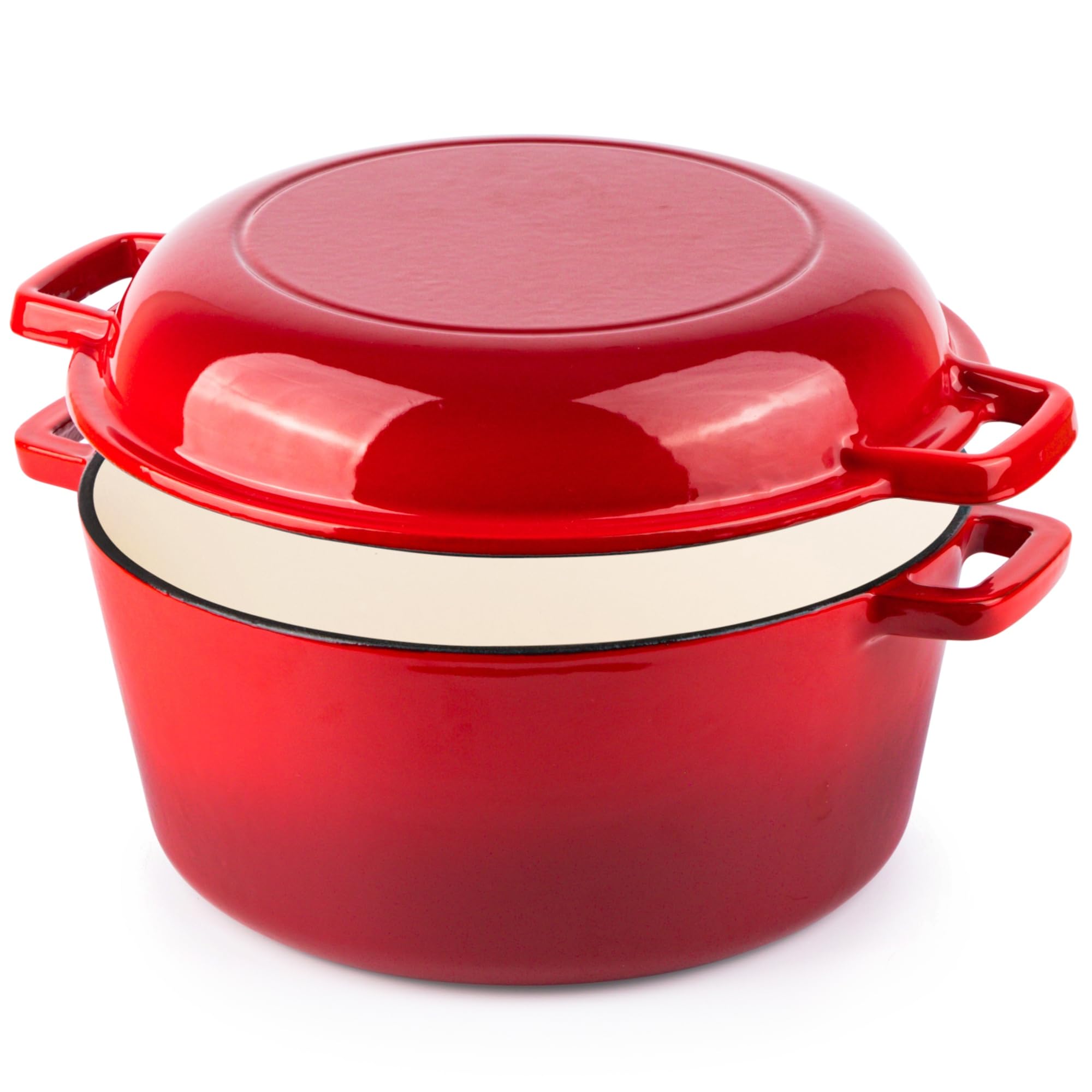 Amazon.com: Enamelled Cast Iron Dutch Oven Casserole Pot - Cast Iron ...