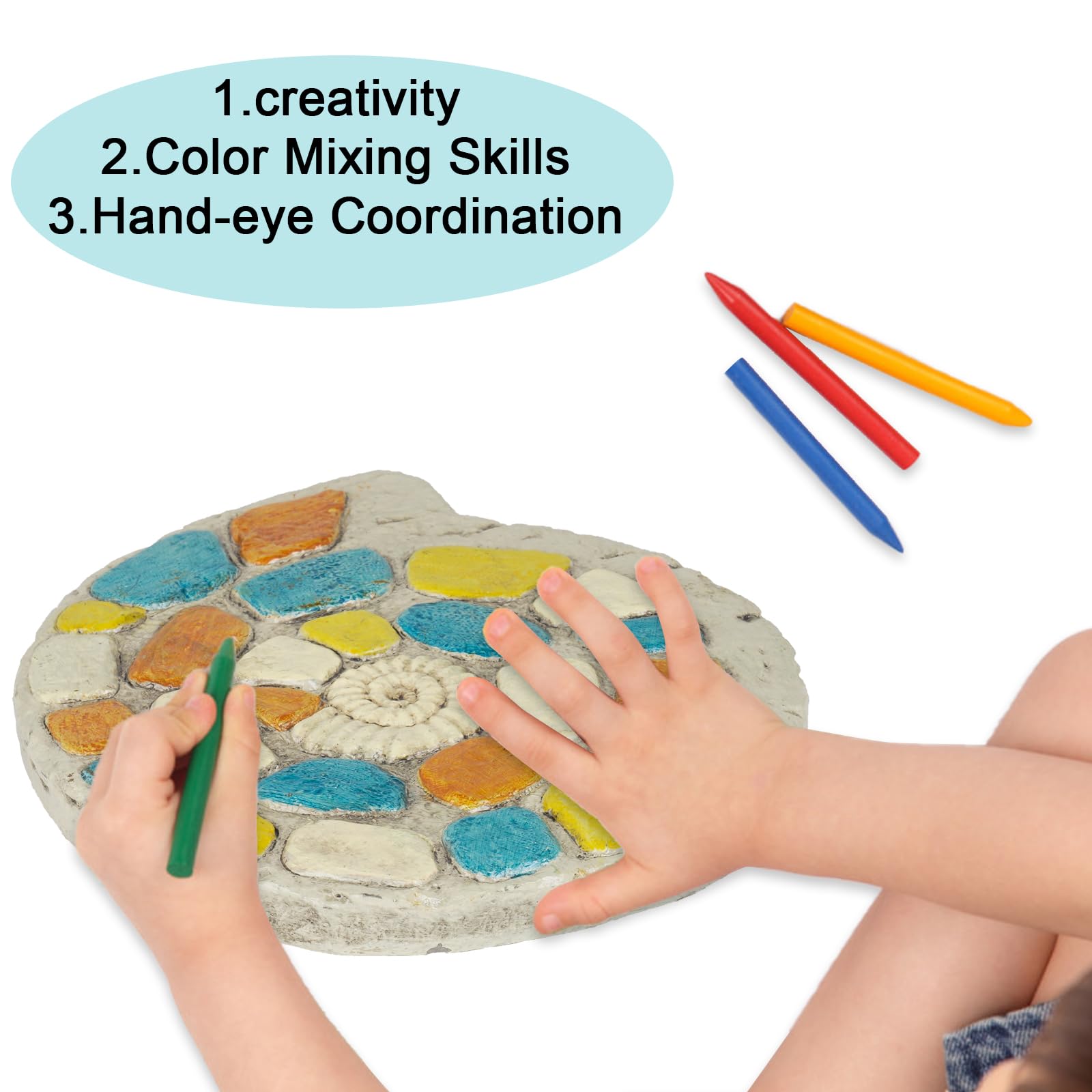 Cement Stepping Stones For Color