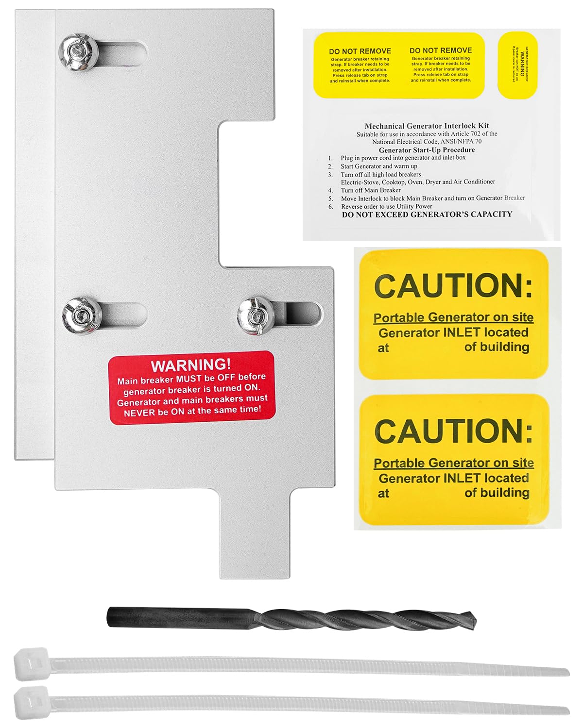 Generator Interlock Kit Compatible with GE General Electeric Breaker ...