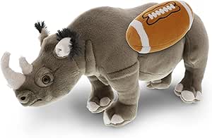 Amazon.com: DolliBu Wild Rhino Stuffed Animal with Football Plush ...