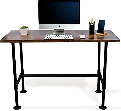 Amazon.com: MAINEVENT Industrial Pipe Desk Work from Home Set Up ...