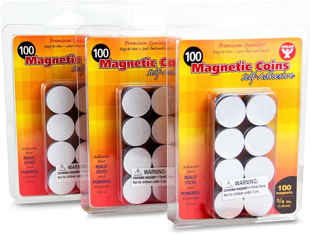 Amazon.com : Hygloss 61403 Products Round Magnets Self Adhesive ...