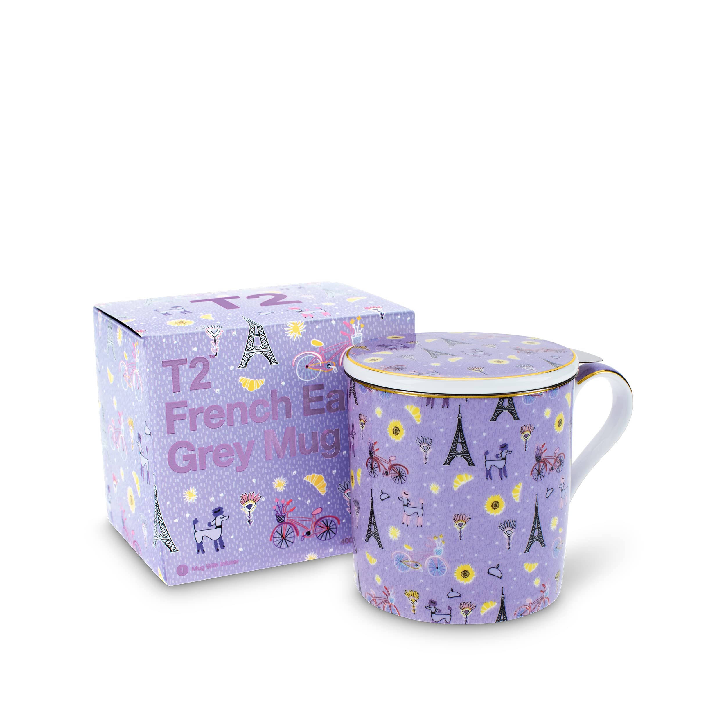 T2 Tea Iconic Mug with Infuser, French Earl Grey : Amazon.com.au ...
