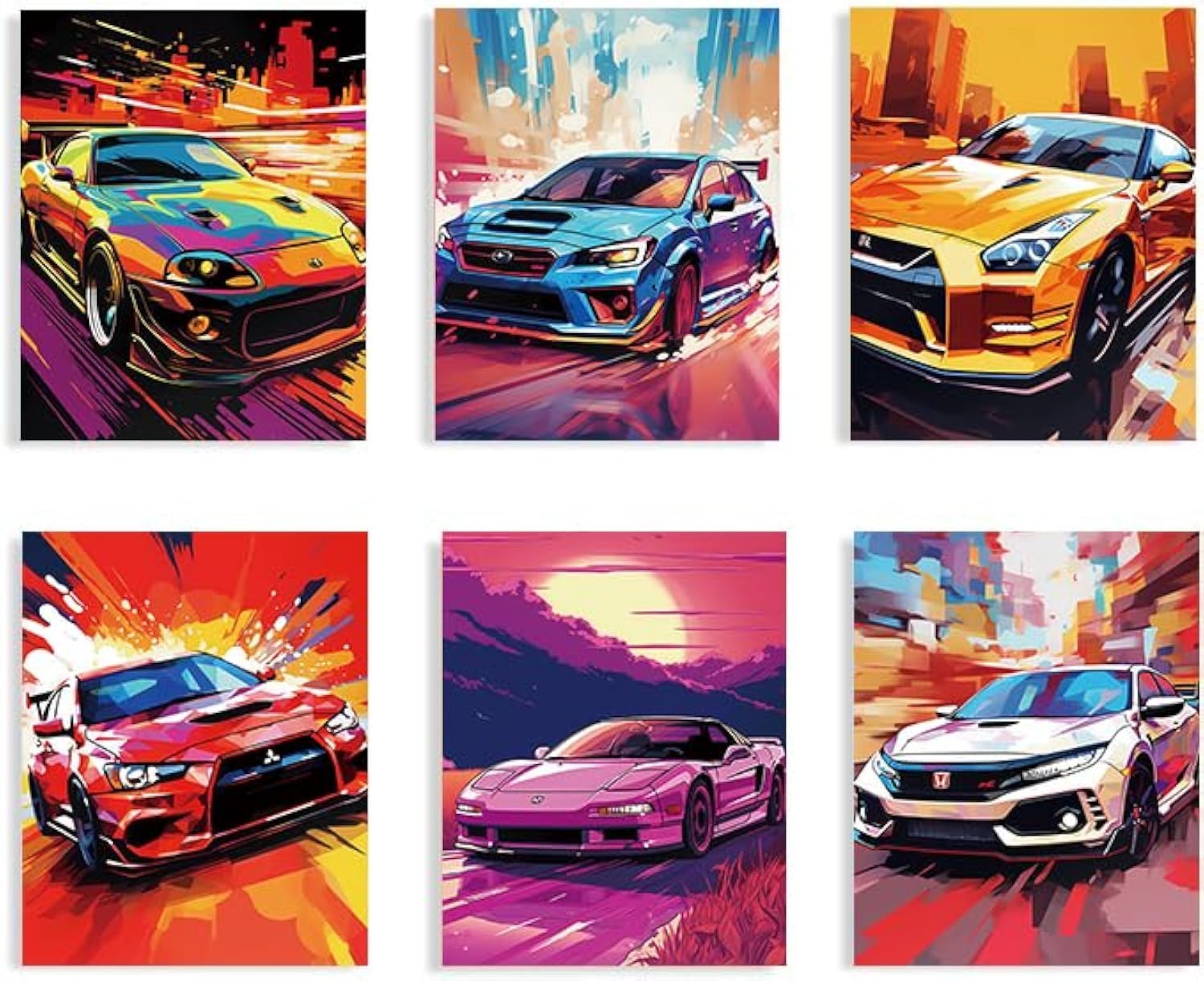 Amazon.com: TANXM Racing Art Prints,Super Car Art Posters, Car Art ...