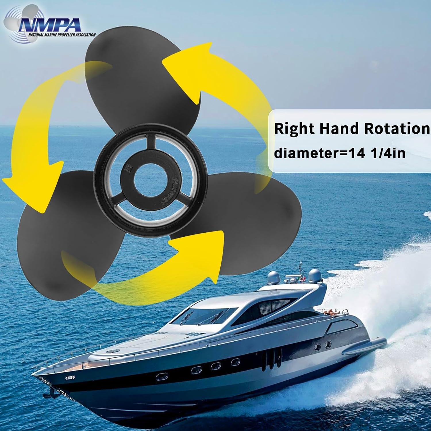 Snapklik.com : VIF Jason Marine OEM Upgrade Boat Propeller For ...