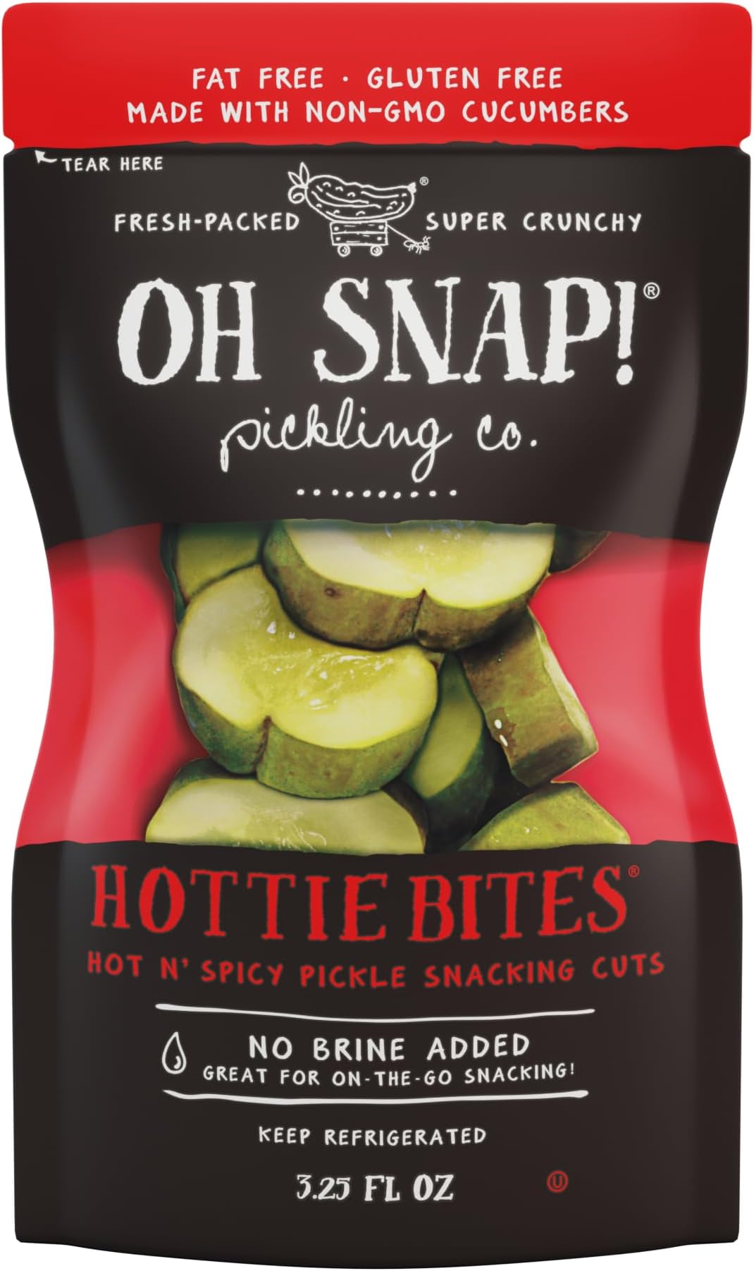 Amazon.com : Oh Snap! Fresh Pickle Bites Dill & Hottie Variety Pack, 3. ...