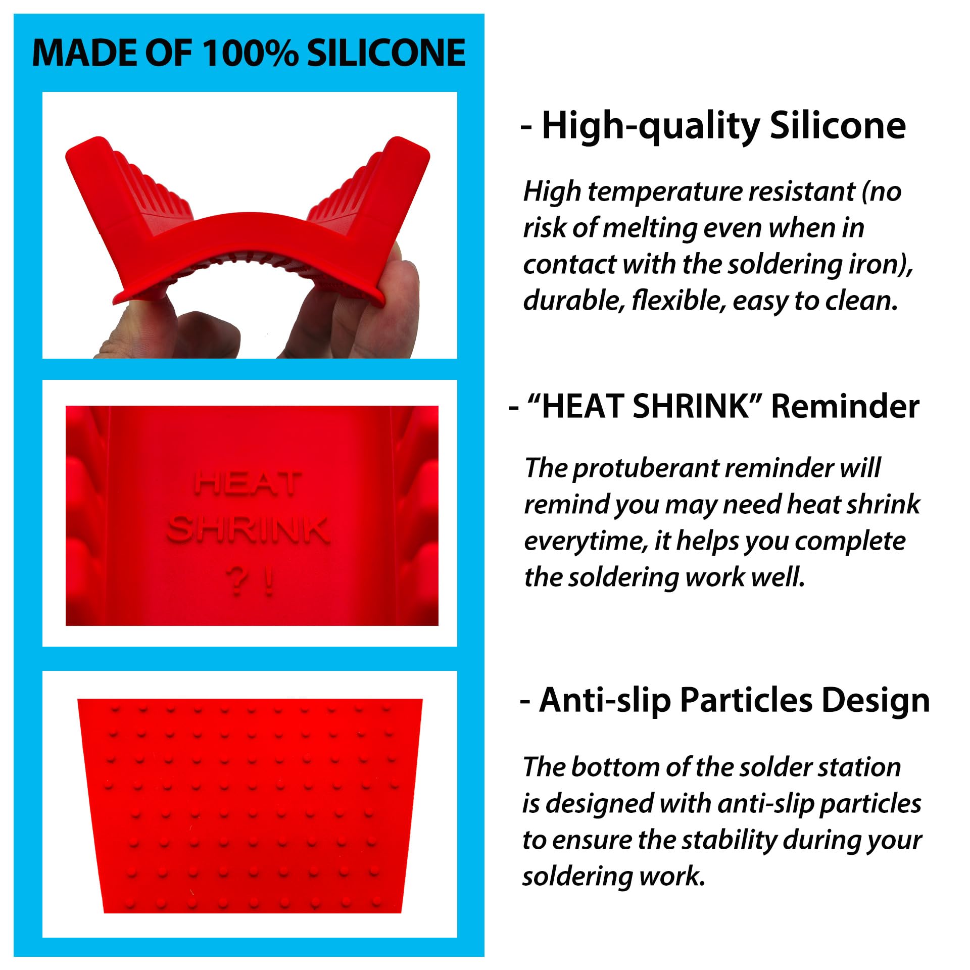 Hazet Tools Upgraded Silicone Soldering Stand & Soldering Iron Holder ...